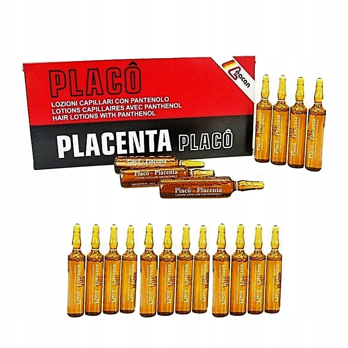 Hair loss Placenta Placo for hair intensive treatment [12 vials 0,35 oz]