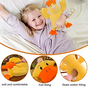 HFZXM 15.7'' Yellow Duck Stuffed Animal Duck Plush Soft Toy Plush Pillow Gift for Kids