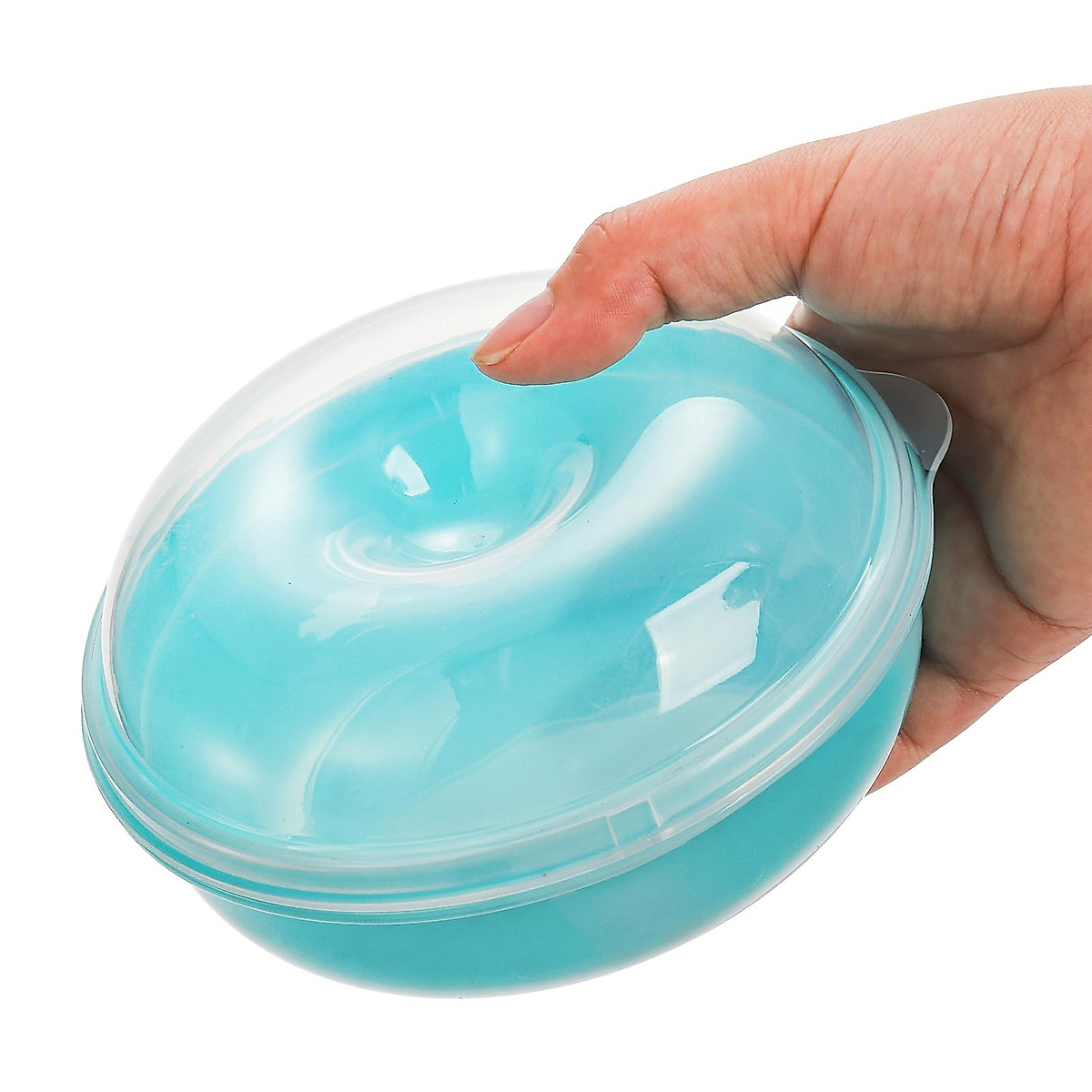 Frcctre 6 Pack Bagel Keeper, Round Bagel Fresh Saver Donut Keeper Holder, Reusable Bagels Storage Container Bagels Fruit Storage Box for Home Kitchen