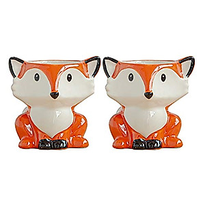 PRETYZOOM 2pcs Succulent Potted Plant Fox Plant Pot House Plant Pot Fox Flower Pot Small Planter Pots Table Top Decor Succulent Ceramic Pot Flower Vase Ceramics Indoor Flower Stand