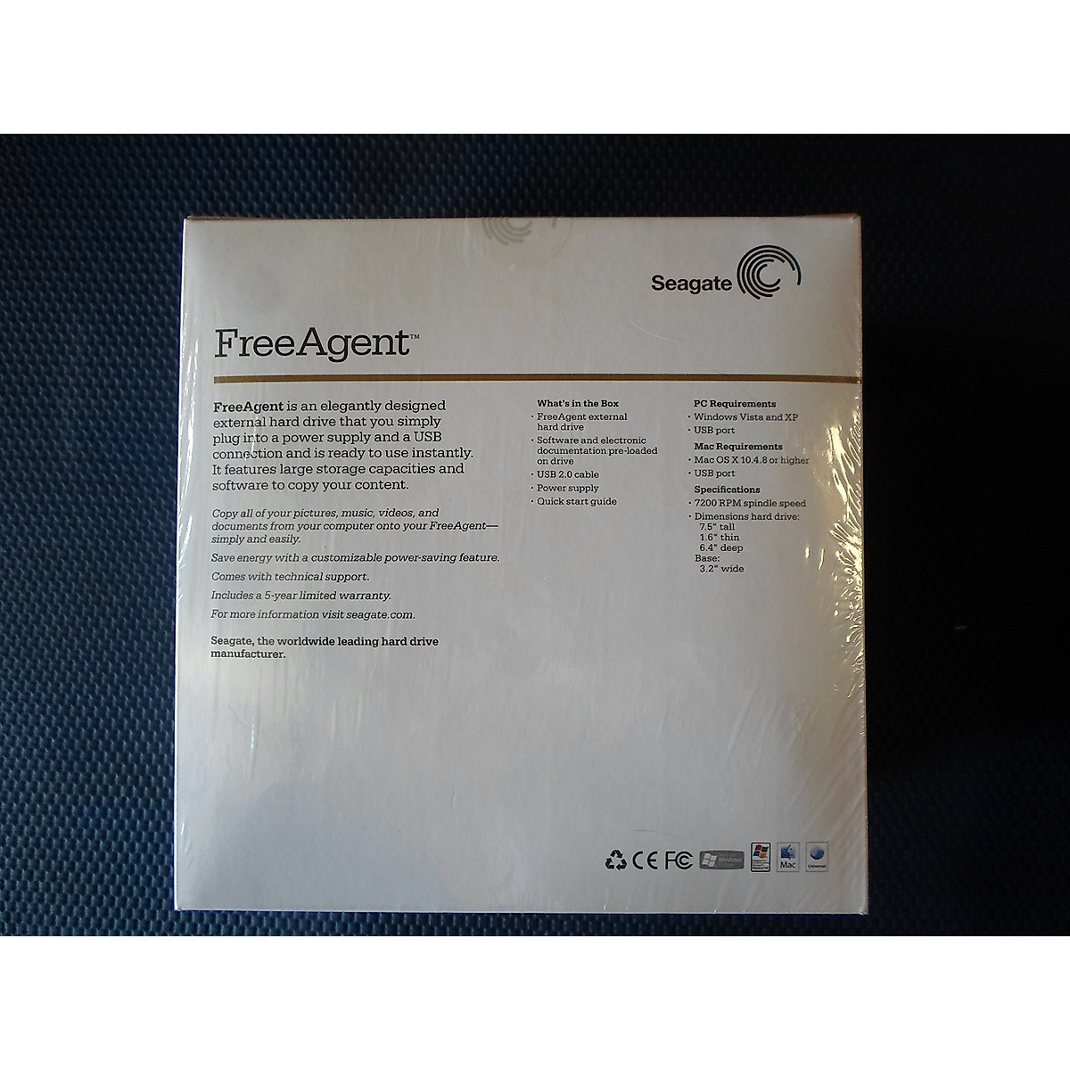 Seagate FreeAgent 500 GB 3.5-Inch USB 2.0 Hard Drive ST305004FDA1E1-RK