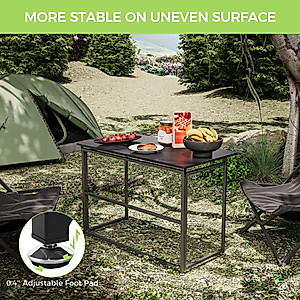 Eureka Ergonomic 43.2 inch Folding Computer Desk, Foldable Table, No Assembly for Home Office Writing PC Study, Portable, Adjustable, Black