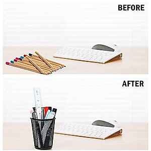 JOYENERGY 12 Packs Pen Holder for Desk, Mesh Pen Cup, Metal Pencil Holders, Multifunctional Organizer for Office School Home Makeup Brush Black