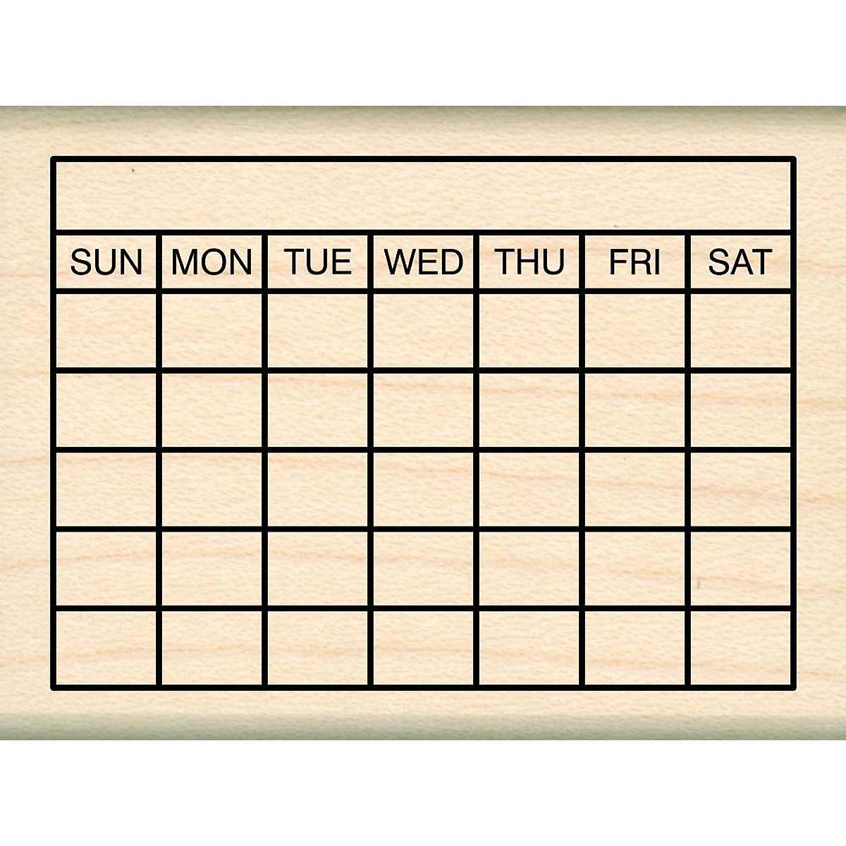 Stamps by Impression Journal, Habit Tracker, Calendar Rubber Stamp 1.25" x 1.75" 5 Row ST 0814