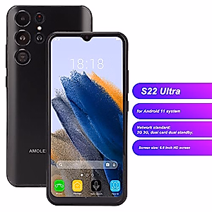 Unlocked Mobile Phone, 6.6 Inch HD Screen Smartphone, MTK6580 Quad Core, 8GB RAM 64GB ROM, for Android 12 Cell Phone with Front 8MP and Rear 24MP Camera(US Plug)