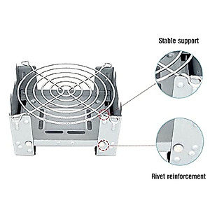 TWDYC Outdoor Camping 3pcs Cookware Kit Stainless Steel Bowl Cup with Solidified Stove Rack for Hiking Backpacking Picnic