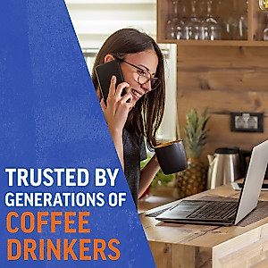 Maxwell House Half Caff Medium Roast Ground Coffee with 1/2 the Caffeine (2 ct Pack, 25.6 oz Canisters)