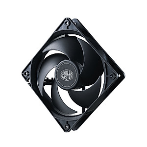 Cooler Master Silencio FP 120 PWM Case & Cooling Fan (4-Pin) - 120 mm Ultra-Quiet Fan (6.5-14 dBA), Sealed Loop Dynamic Bearing (LDB), Exclusive Silent Driver IC, Jam Sensor, MTTF 160K hrs - Black