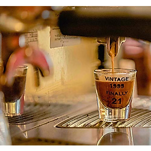 21st Birthday Shot Glass -21st Birthday Gifts- Finally 21 (1999)- 21st Birthday for Him/Her Compliments Birthday Decorations