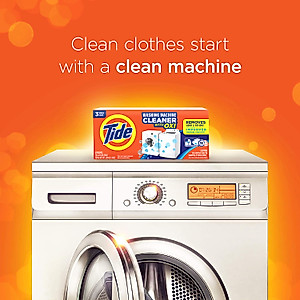 Washing Machine Cleaner by Tide, Washer Machine Cleaner with Oxi for Front and Top Loader Washer Machines, Deep Cleaning Odor Eliminator, 3 Month Supply
