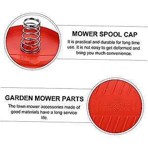 Asakkura 4 Sets Spring Gardening Garden Accessory Spool with Rc- Cover Replacement Cutting Mower and Covers Accessories Lawnmower Parts Trimmer for Lawn Springs Grass Cap