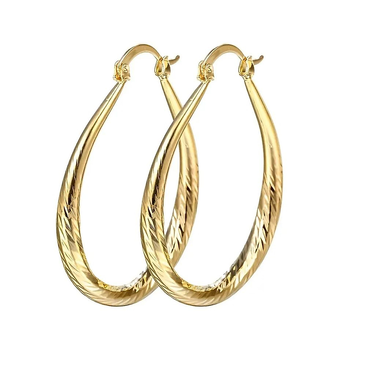 Lightweight Teardrop Hoop Earrings for Women