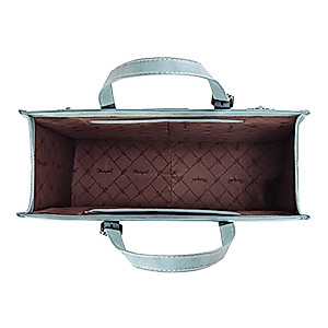 Wrangler Open Shoulder Bag without Zipper Laptop Tote Handbags with Top Handle for Women Turquoise Colour Aztec Printed Canvas Adjustable Strap Hobo Bag L14.5",WG52-8250TQ