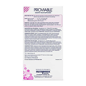 Nutramax Proviable Digestive Health Supplement Kit with Multi-Strain Probiotics and Prebiotics for Medium to Large Dogs - with 7 Strains of Bacteria, 30 mL Paste and 10 Capsules
