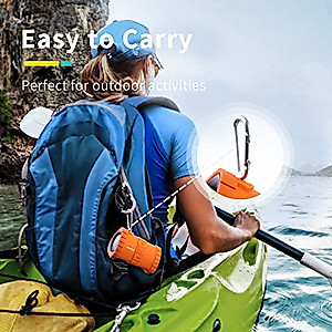 EBODA Waterproof Bluetooth Shower Speaker, Portable Wireless Outdoor Speakers with 24H Playtime, 2000mAh, IPX7 Floating for Kayak, Pool, Beach Accessories, Gifts for Men,Girls- Orange