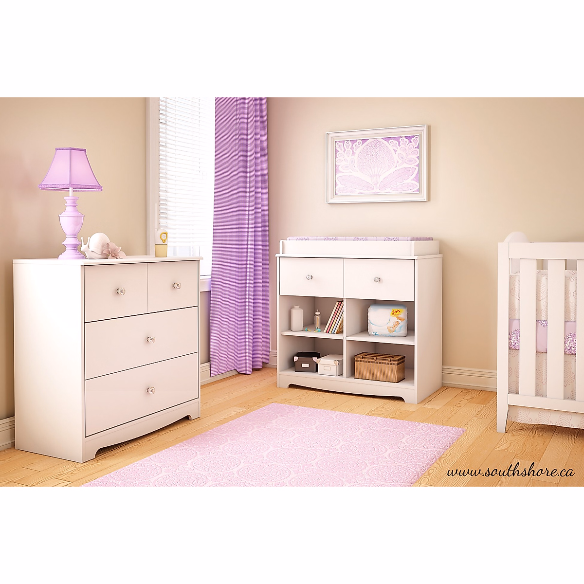 South Shore Little Teddy 3 Drawer Chest, Pure White