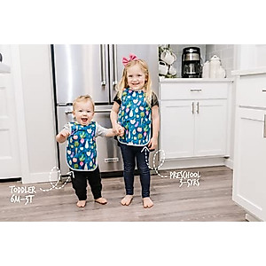 BapronBaby Retro Airplanes Bapron - No Neck Tie Safer Bib for Baby & Toddler - Soft Waterproof Stain Resistant - Machine Washable - Sz Baby/Toddler 6m-3T