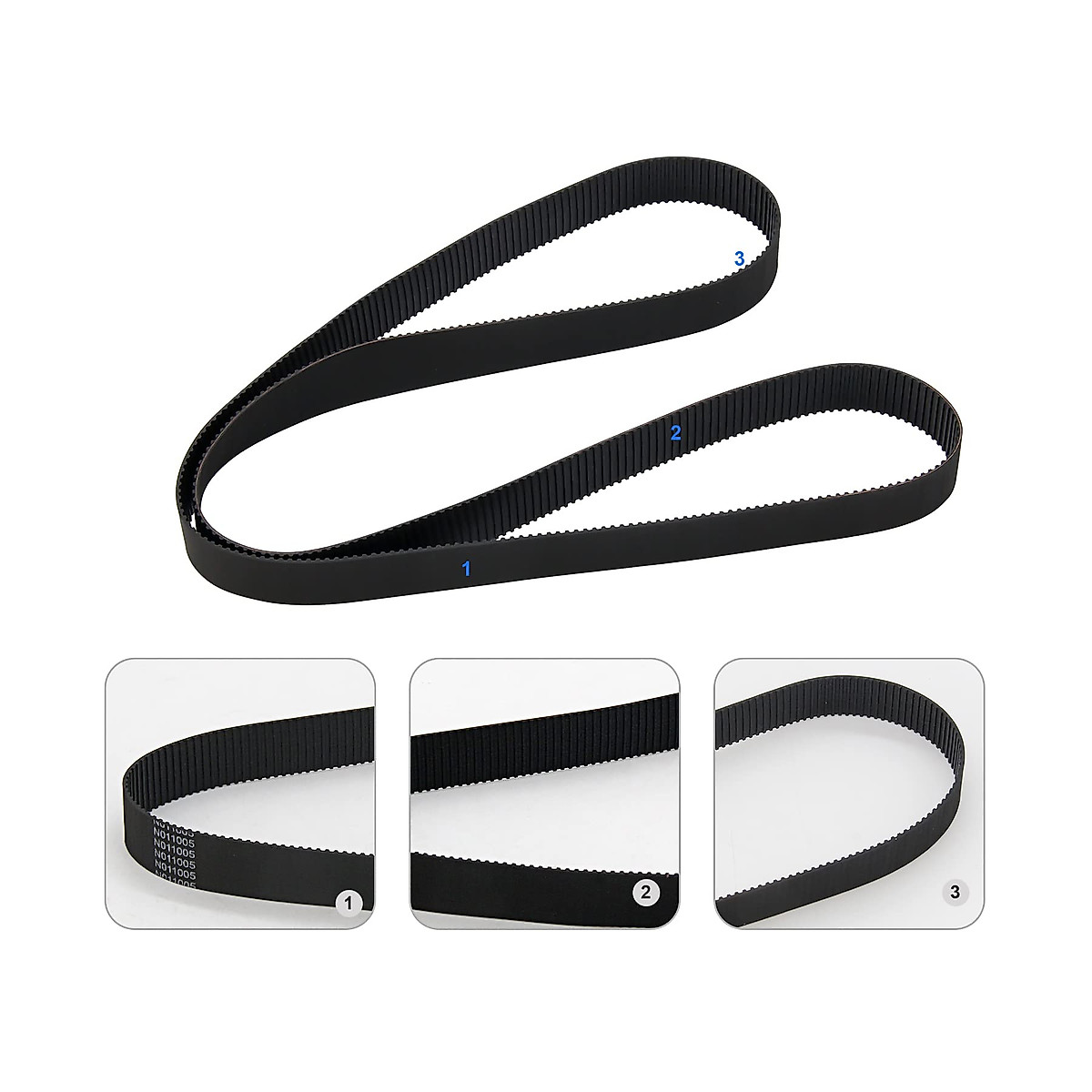 D55146 D55167 D55168 Drive Belt A12210 N011005 Air Compressor Drive Belt Compatible for Dewalt Porter Cable Craftsman Devilbiss - 3 Pack