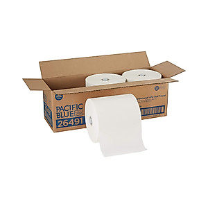 Pacific Blue Ultra 8" High-Capacity Recycled Paper Towel Rolls by GP PRO (Georgia-Pacific), White, 26491, 1,150 Linear Feet Per Roll, 3 Rolls Per Case