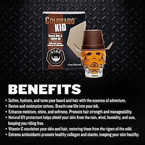 GIBS Grooming Colorado Kid Hair, Beard & Tattoo Oil, 1 Fl Oz