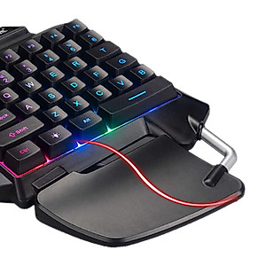 TXYAON One-Handed Mechanical Keyboard Gaming Keyboard Left-Handed Keyboard Cool Backlit Keyboard