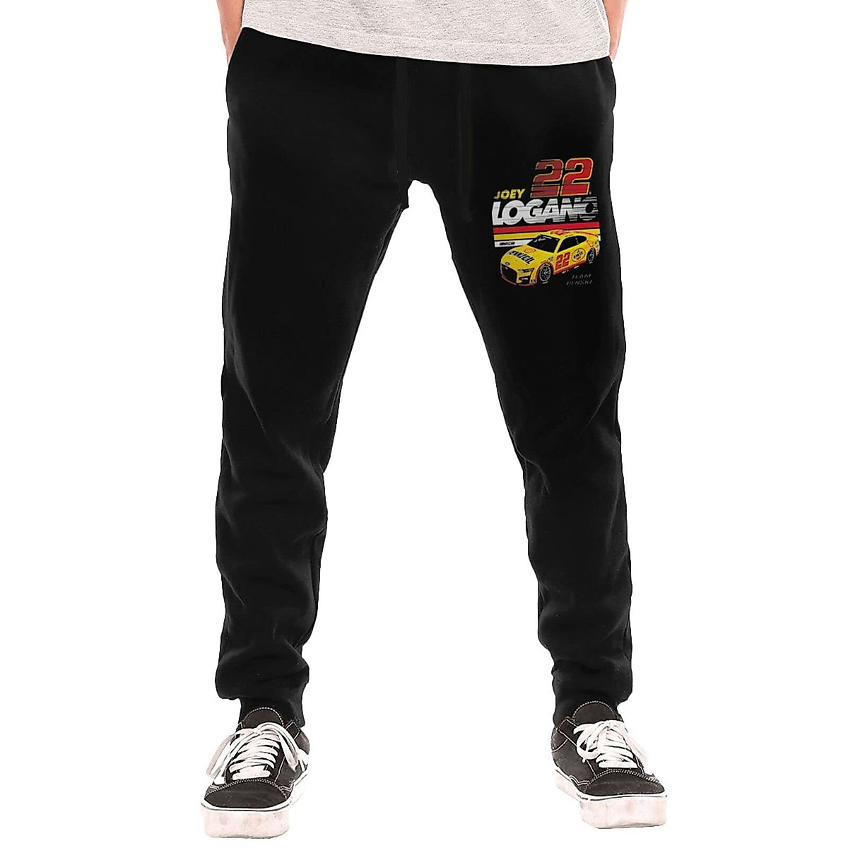 ASFRSH Joey Logano 22 Sweatpants Mens Fleece Casual Joggers Athletic Track Pants with Pockets Black