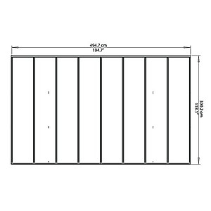 Palram - Canopia Arizona 10 Ft. x 16 Ft. x 9 Ft. Breeze 5000 Single Carport Aluminum Metal Frame and Polycarbonate Panels Car Port for Outdoor Driveway Car, Truck, RV, Boat Storage (Gray/Bronze)
