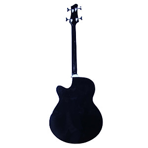 YMC 4 Strings Cutaway Acoustic-Electric Bass Guitar With 4-Band Equalizer, Adjustable Truss Rod,Gig Bag,Strap,Picks- (Black)