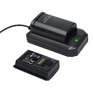 Cotchear Double 4800mAh Rechargeable Battery Pack + USB Charger Cable Pack + Charging Base for Xbox 360 Controller - Black