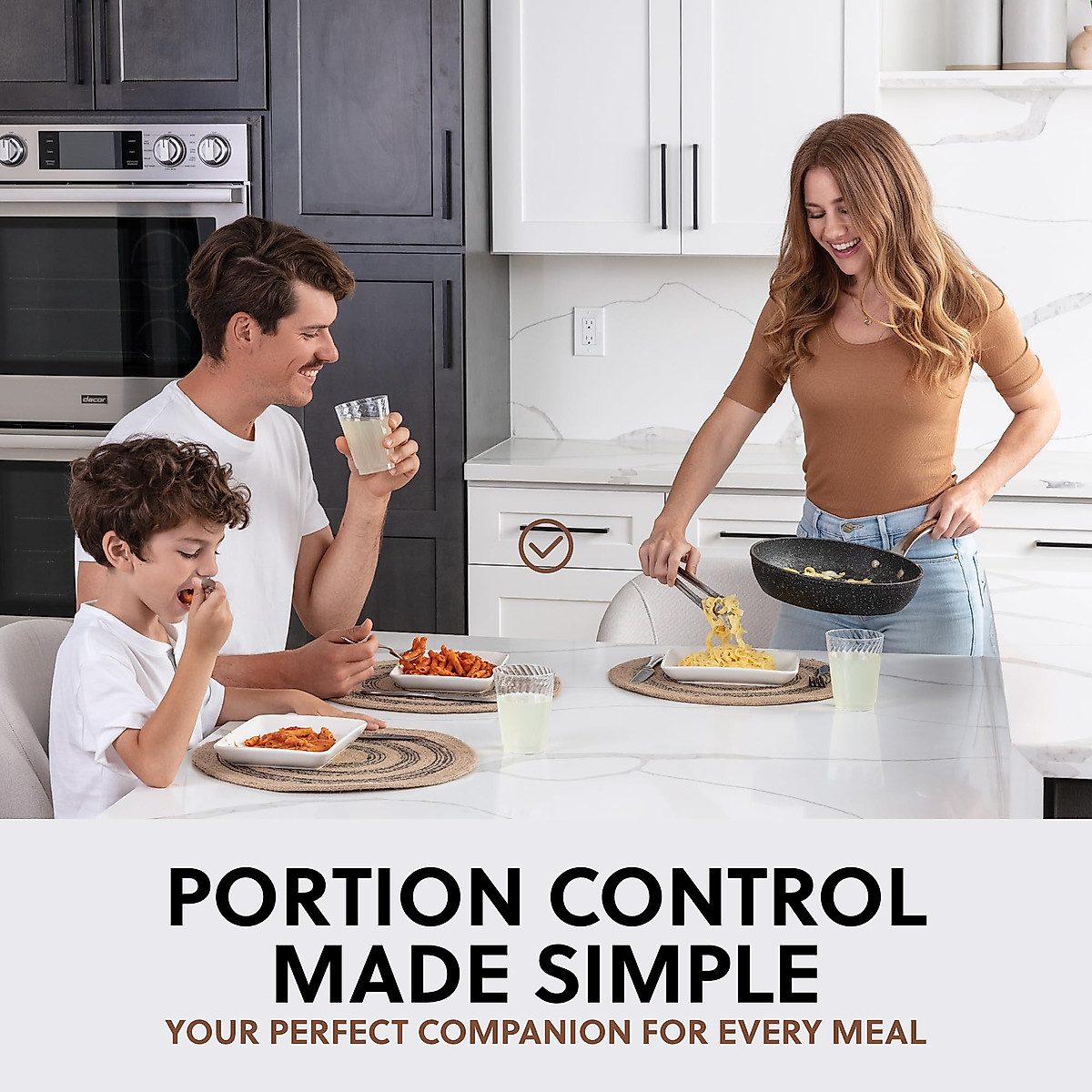 FAMHH 8 Inch Appetizer Plates Set with Dipping Cups for Serving, Desserts, Salads – Chip-Resistant, Porcelain, Rectangular Dinner Plates – Free of Plastic & Lead – 6 Small, White Dinner Plates & Cups