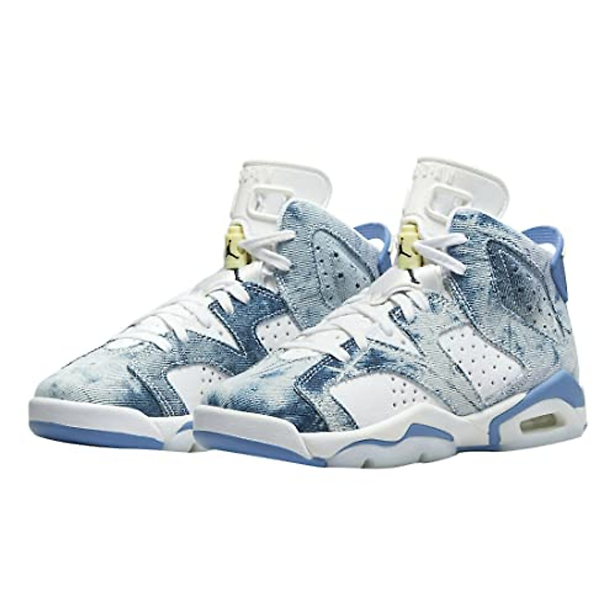 Jordan Boy's Air Jordan 6 Retro (Big Kid) White/Dutch Blue/Citron Tint/Black 6.5 Big Kid M