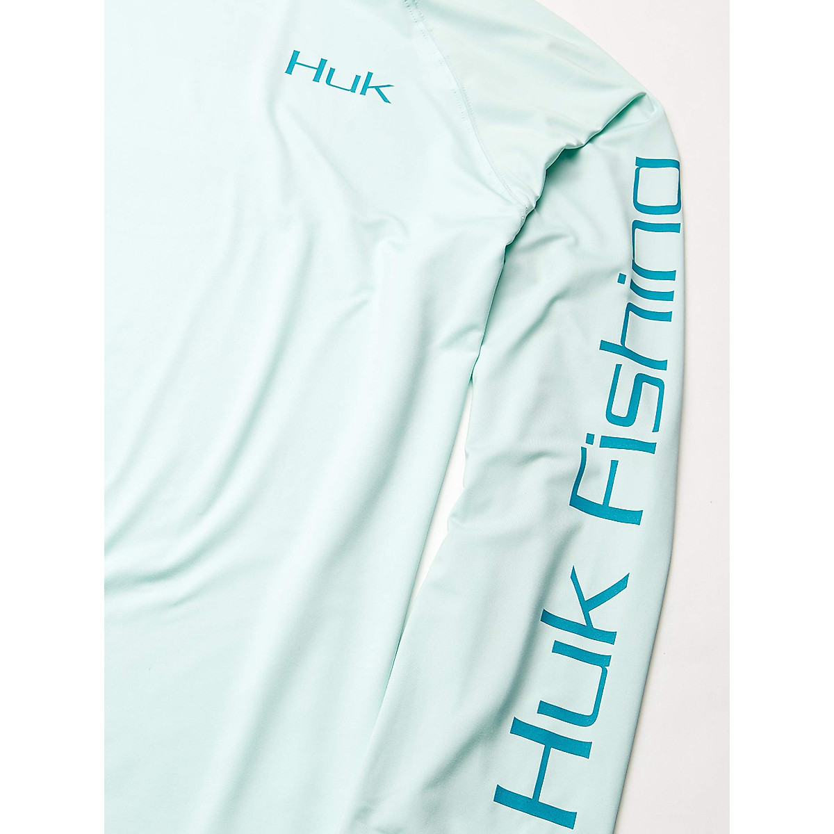 Huk Men's Pursuit Long Sleeve Sun Protecting Fishing Shirt, Americana Flag-Seafoam, 3X-Large