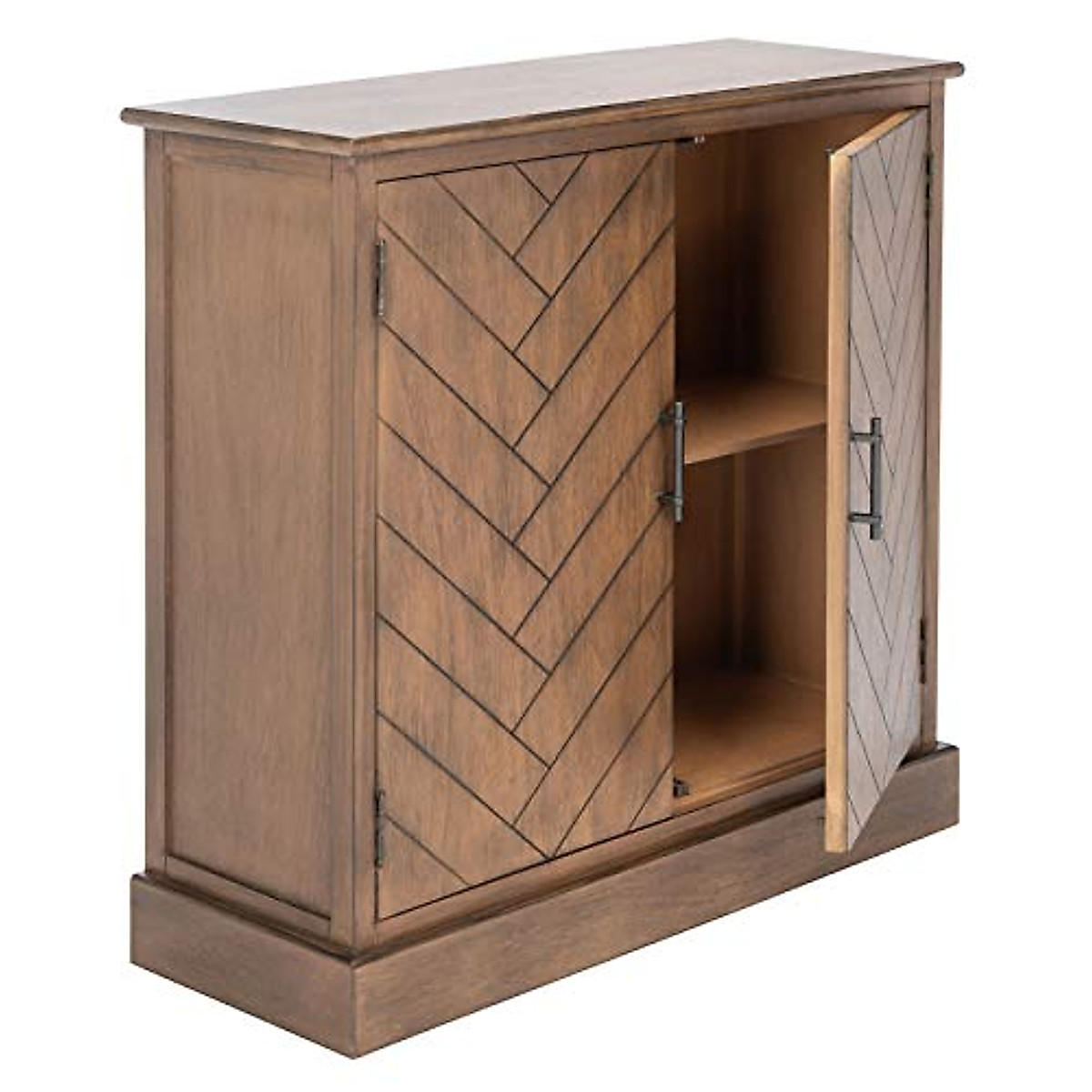 Safavieh Home Collection Peyton Brown 2-Door 2-Shelf Storage Buffet Sideboard Table (Fully Assembled)