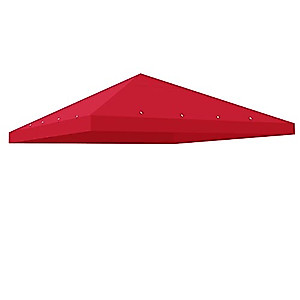 Yescom 117"x117" Canopy Top Replacement Y0049707 Red for Smaller 10'x10' Single-Tier Gazebo Cover Patio Garden Outdoor