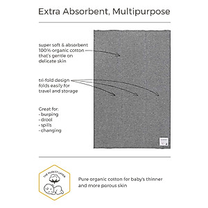 Burt's Bees Baby Organic Cotton Baby Care Essentials Bundle (2 Pack Hooded Towels + 2 Pack Blankets + 5 Pack Burp Cloths)