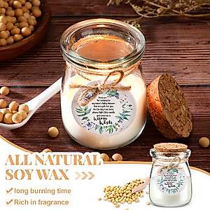 Threlaco 20 Pcs Baby Shower Favors Party Candle Lavender Scented Jars Candle Bulk Glass Mason Jar Candles Wax Candle for Guests Gender Reveal Party Gifts(Leaf)