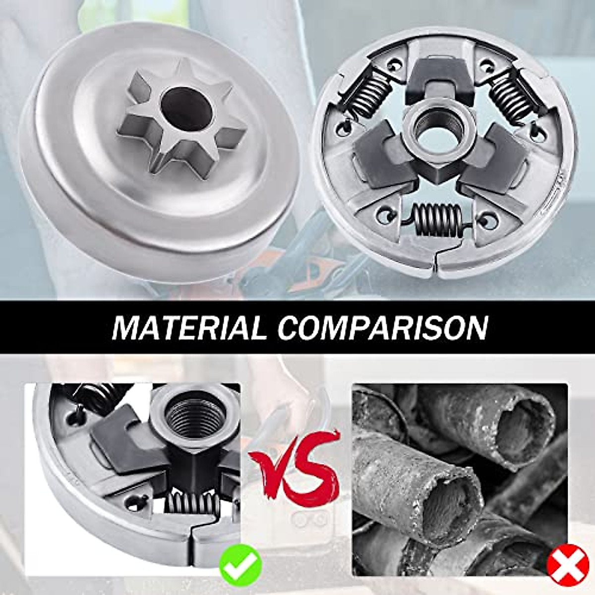 Adefol MS261 MS271 MS291 Precision Design Clutch Drum (.325" 7 Teeth) with Clutch Assembly kit for Stihl MS261 MS271 MS291 Chainsaw Replacement Part for 1121 160 2051 1141 640 2001