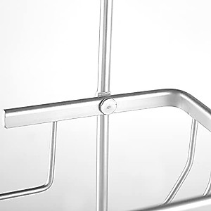 Pure Bath Rust Resistant 3 Tier Metal Hanging Shower Head Storage Caddy Organizer, Silver Chrome