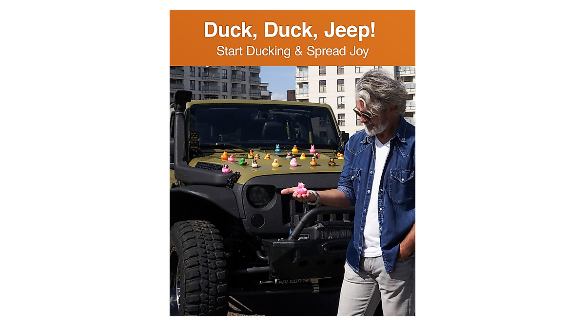 Jeep Ducks for Ducking - 25 Assorted Rubber Ducks for Jeeps