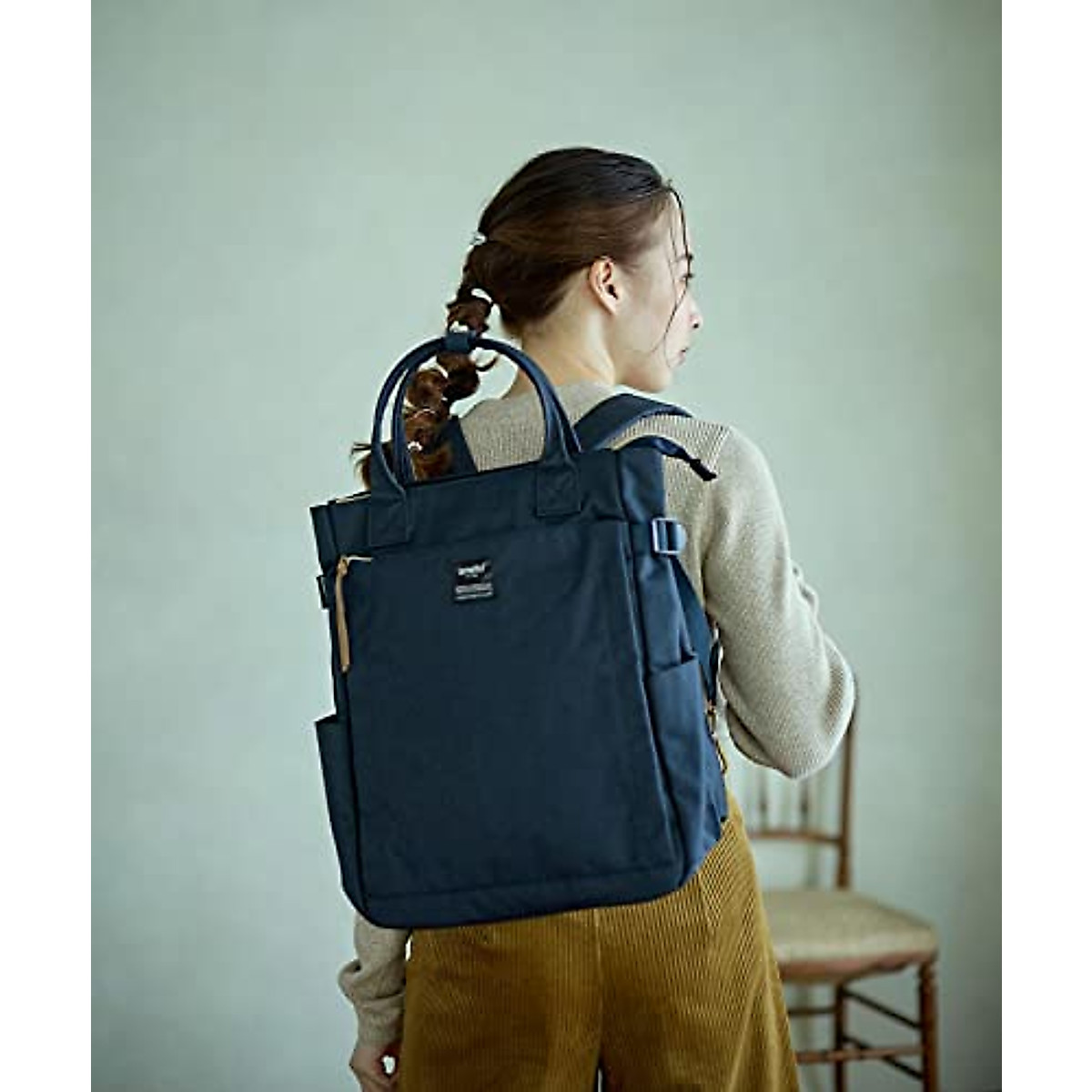 anello(アネロ) Anero POST ATC1225Z 2-Way Backpack, A4, Multiple Storage, Beige
