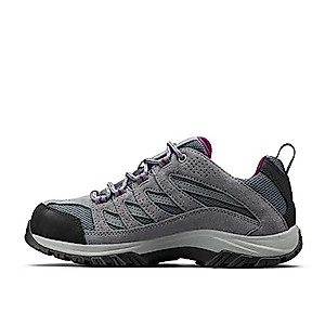 Columbia Womens Crestwood Mid Waterproof Hiking Shoe, Graphite, Wild Iris, 8.5 US