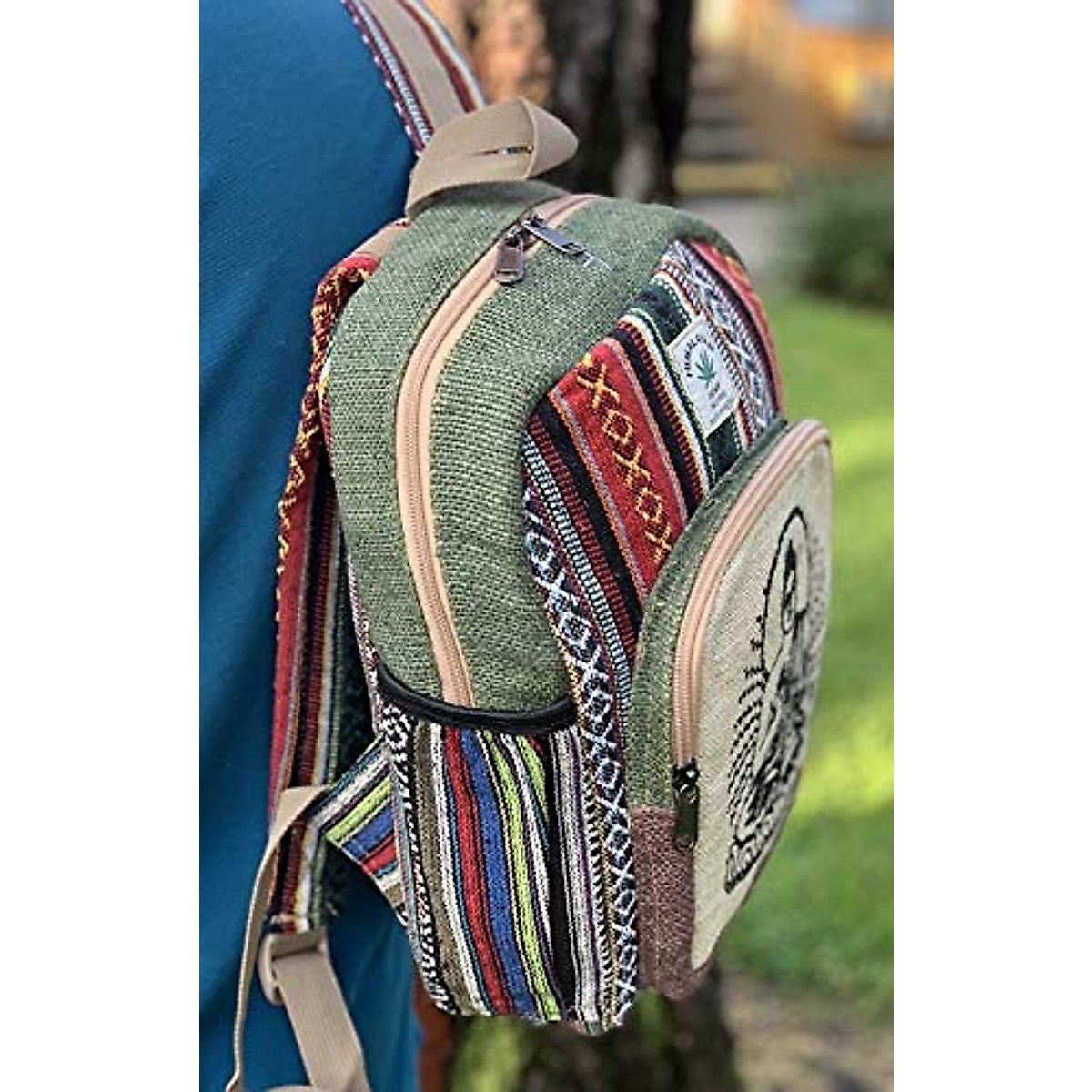 Unique design Himalaya Hemp Backpack Small Backpack Hippie Backpack Festival Backpack Hiking Backpack 100% Hemp|100 VEGAN| FAIR TRADE | Handmade with Love.