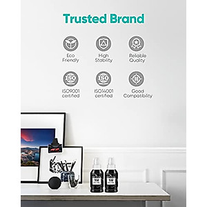 ecodot Compatible Refill Ink Bottles Replacement for Epson 532 T532 Use with ET-M1100 ET-M1120 ET-M1170 ET-M2170 ET-M3170 ET-M3180 Printer (2 Black)