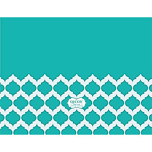 QECOR Eight (8) Large Tiffany Style Scented Drawer Liners and Shelf Liners 14 x 19½ Inch Sheets - Non-Adhesive Paper Sheets for Kitchen, Bathroom and Dresser Drawers (Fresh Linen)