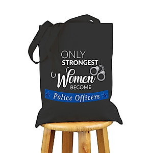 VAMSII Female Police Officer Gifts Police Tote Bag Policewoman Gift Police Academy Gifts Police Graduation Gifts Shopping Bag (Police Officer Tote)