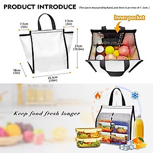 TODIYADDU Brown Cow Print Lunch Insulated Bags for Women with Shoulder Straps Waterproof Bento Box Tote Bag Reusable Lunch Box Packaging Custom School Lunch Bags