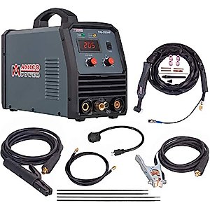 Amico TIG-205HF, 205A HF-Start TIG, Stick Arc DC Inverter Welder, 100~250V Wide Voltage Welding Machine