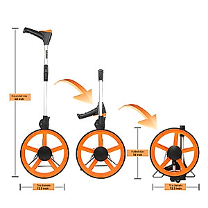 Measuring Wheel Digital Display, Prostormer 12.5'' Folding Portable Distance Measurement Wheel with Measuring Area Function