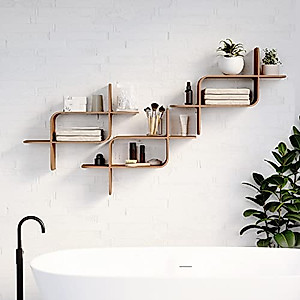 Umbra Montage Wall Shelf Light Walnut