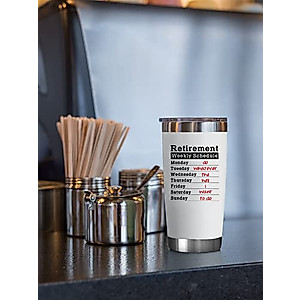 NewEleven Retirement Gifts For Women 2024 - Happy Retirement Party Decorations - Coworker Leaving Gifts, Farewell Gifts, Goodbye Gifts For Coworkers, Friends - 20 Oz Tumbler